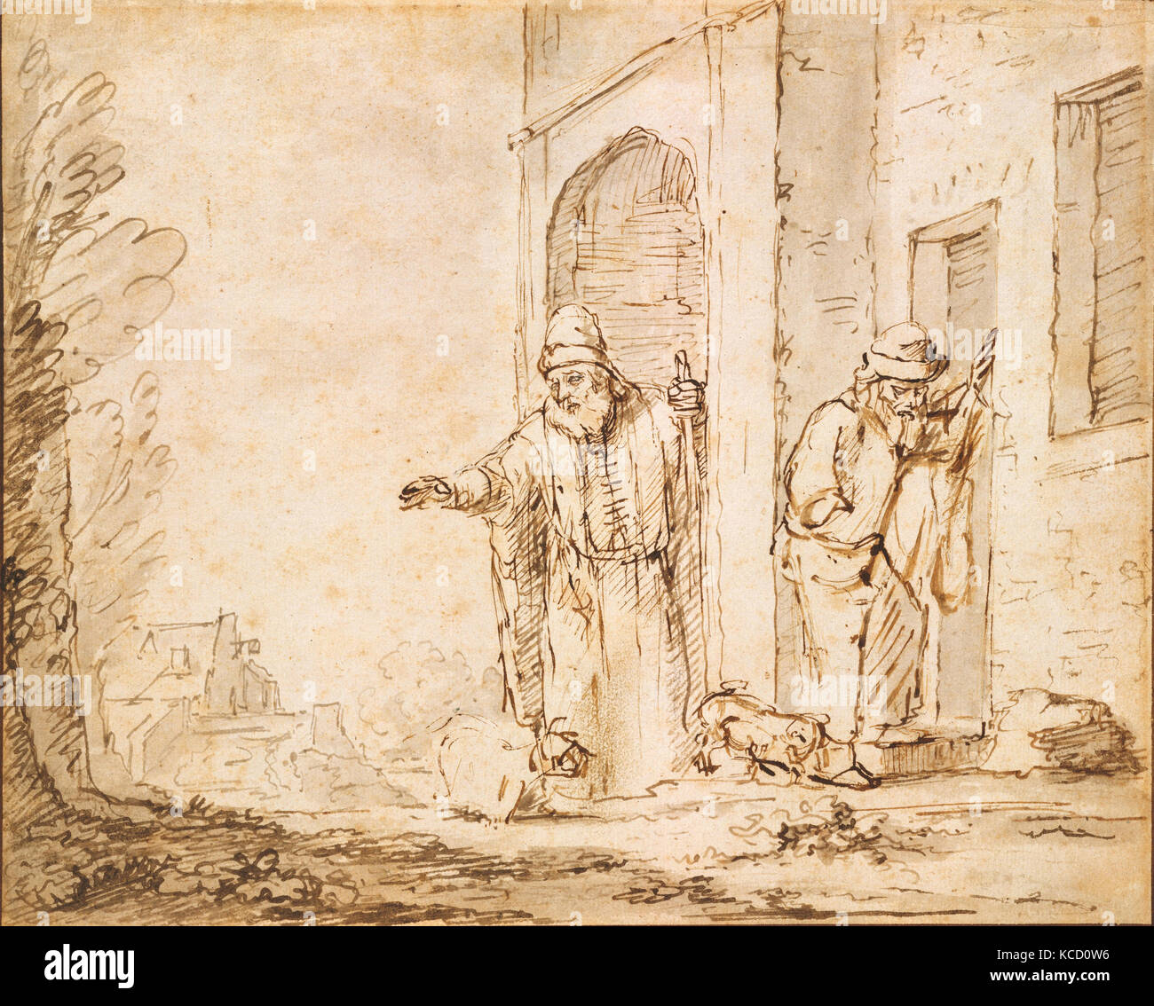 Two Studies for Blind Tobit, School of Rembrandt van Rijn, ca. 1651 ...