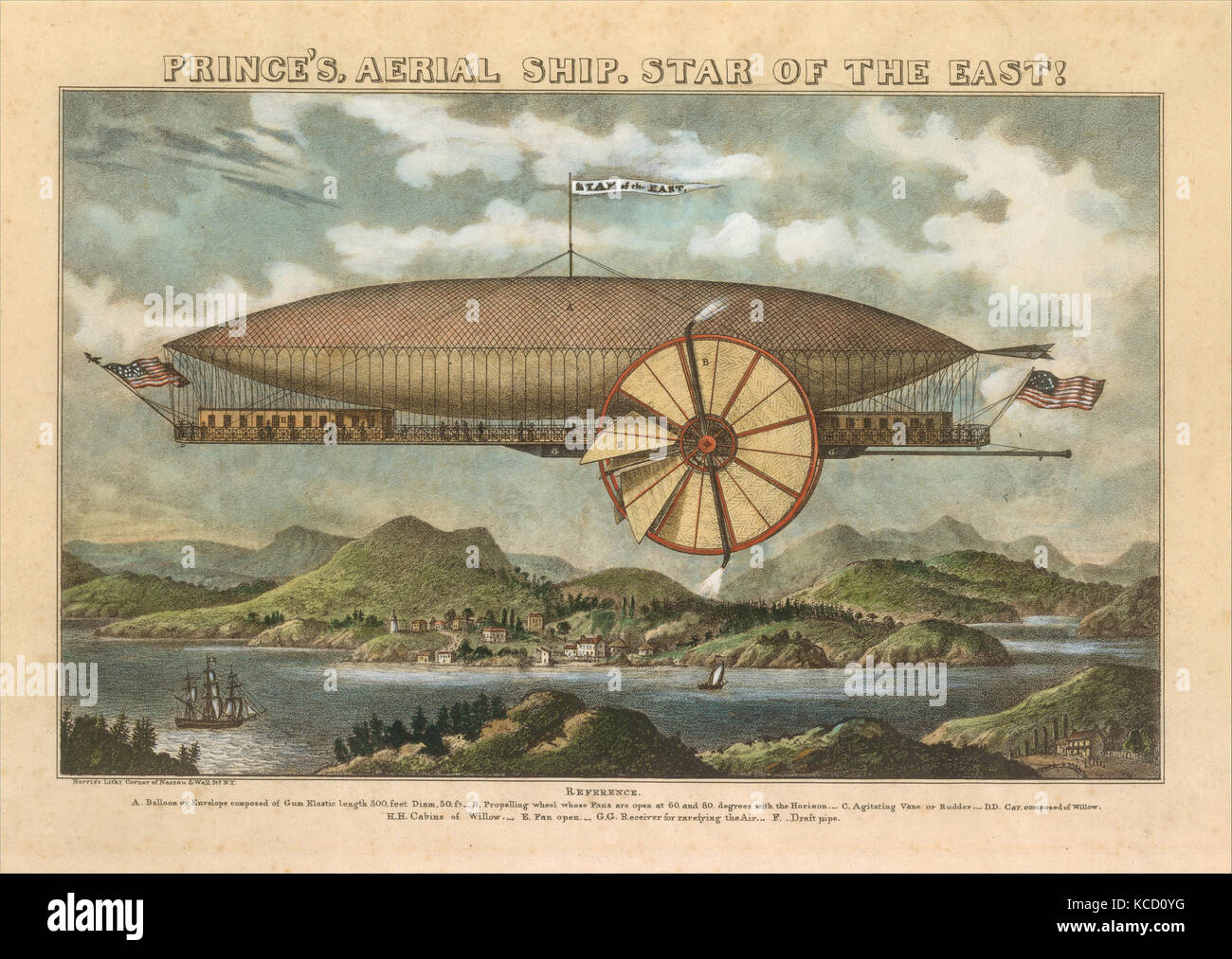 Prince's Aerial Ship. Star of the East!, 19th century Stock Photo - Alamy