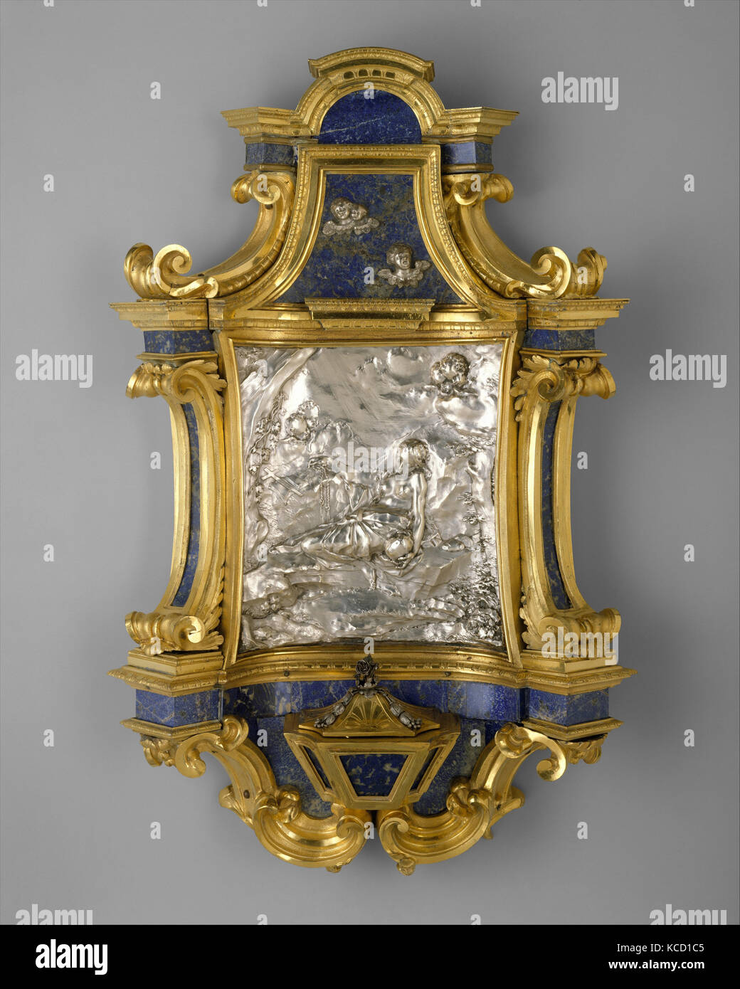 Holy-water stoup with relief of Mary of Egypt, Giovanni Giardini, ca ...