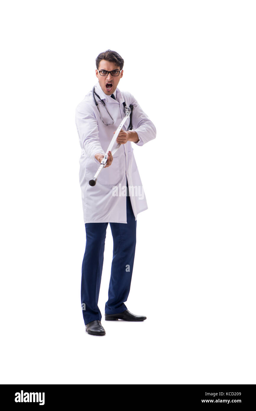 Young doctor physician standing walking isolated on white background ...