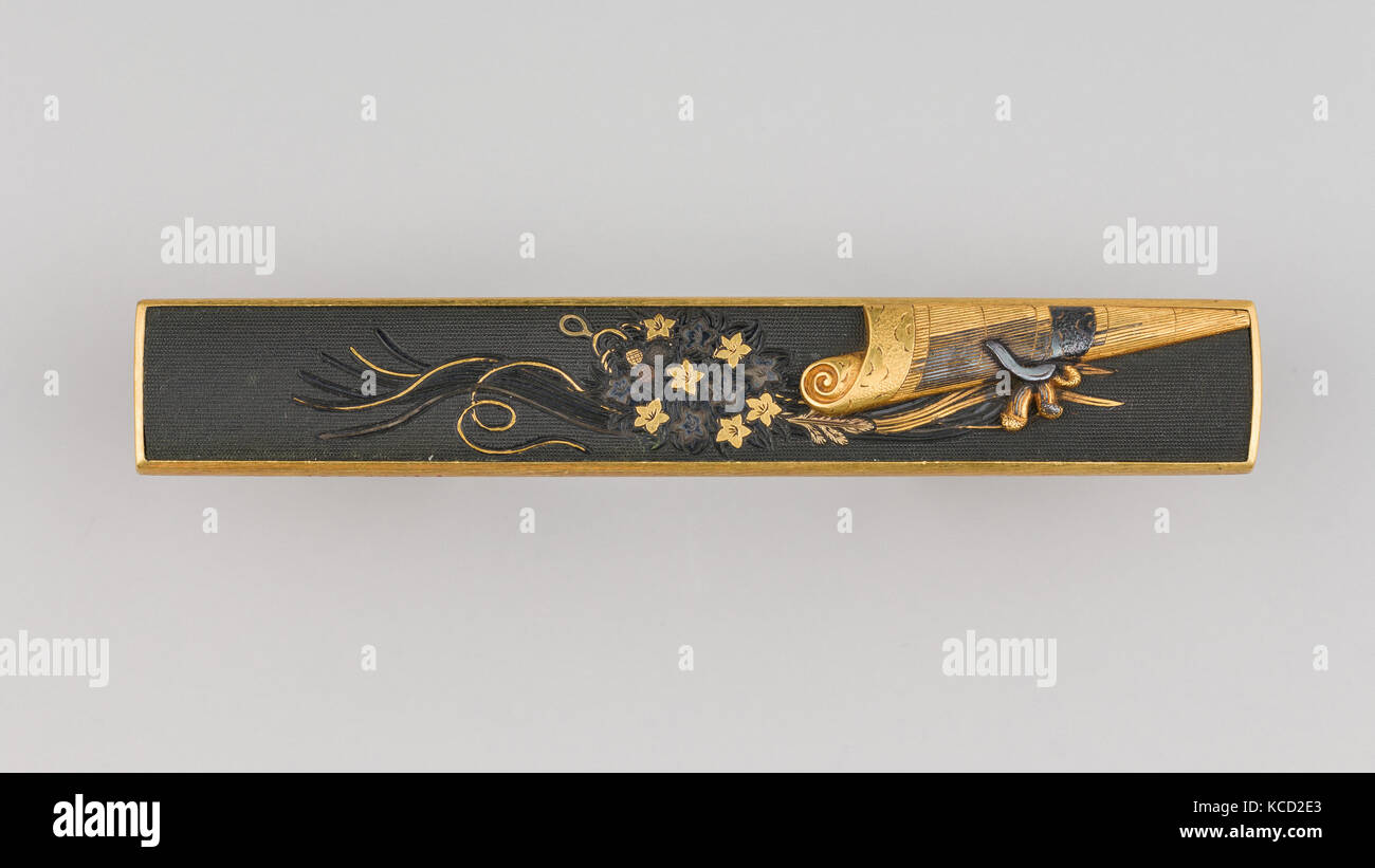 Knife Handle (Kozuka), 18th century, Japanese, Copper-gold alloy ...