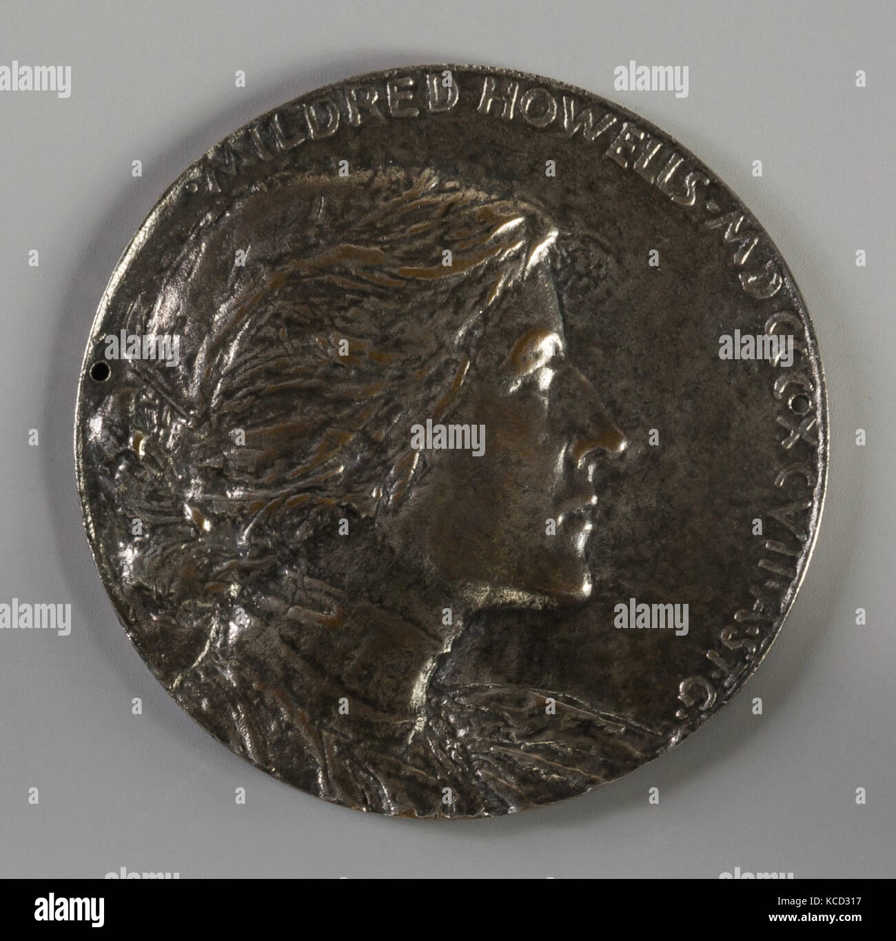 Mildred Howells, 1897, silvered bronze, Diameter: 2 7/8 in. (7.3 cm ...