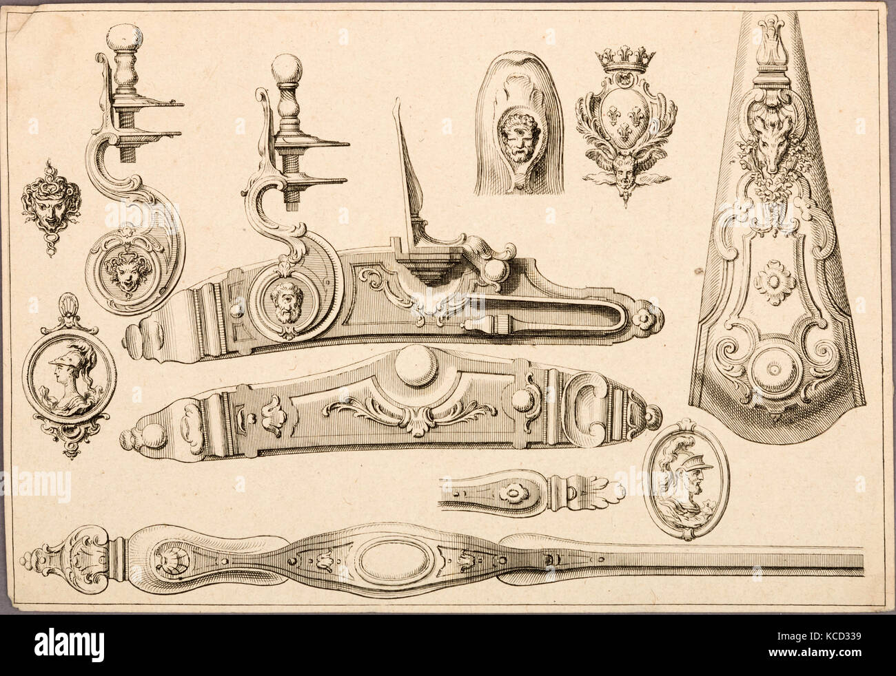 Design of a Flintlock, Side Plate, Butt Plate, and Trigger Guard ...