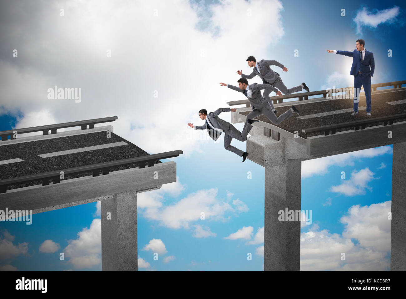 Boss businessman giving wrong instruction to team Stock Photo - Alamy