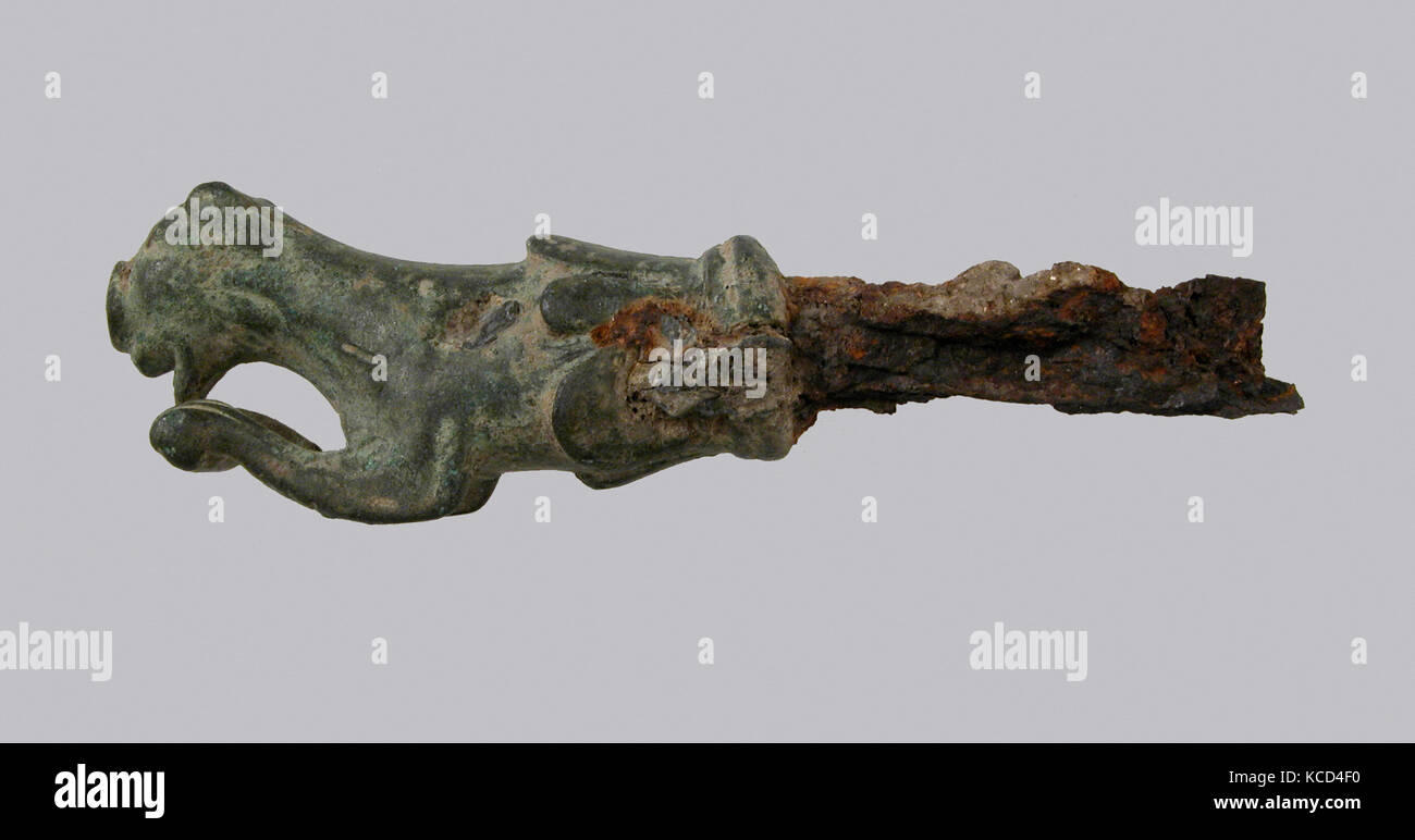 Key Handle, 2nd–3rd century, Roman, Copper alloy, iron, Overall: 4 13/ ...