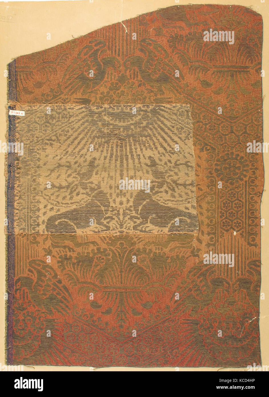 Brocade Textile, 14th century, Made in Lucca, Italy, Italian, Silk ...