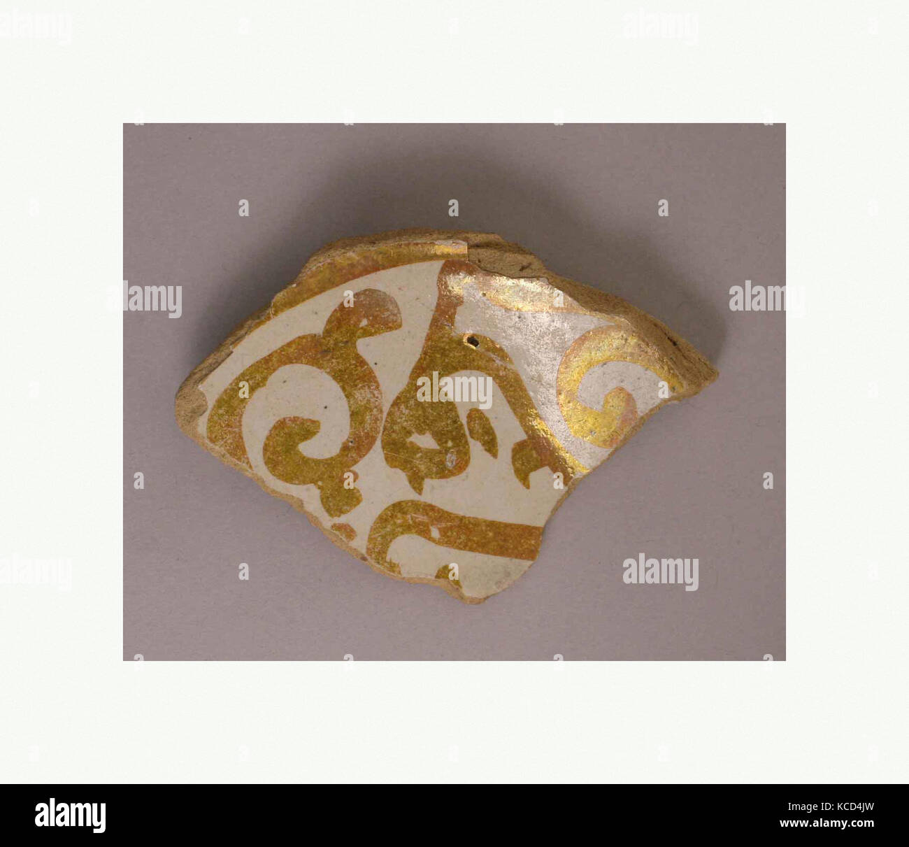 Fragment, 10th–11th century, Made in probably Egypt, Fritware; luster ...