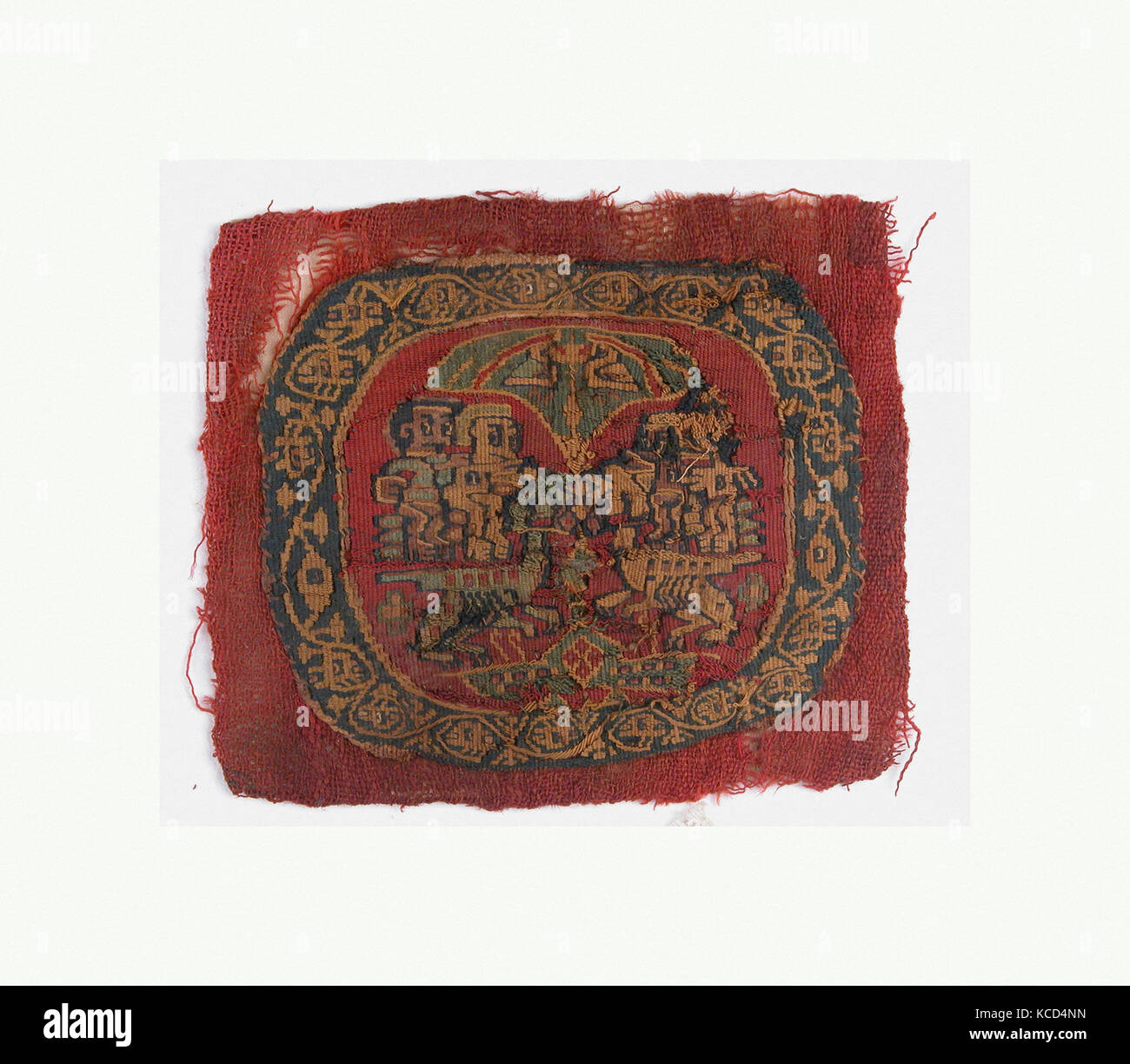 Roundel, 7th–8th century, Attributed to Egypt, Linen, wool; tapestry ...