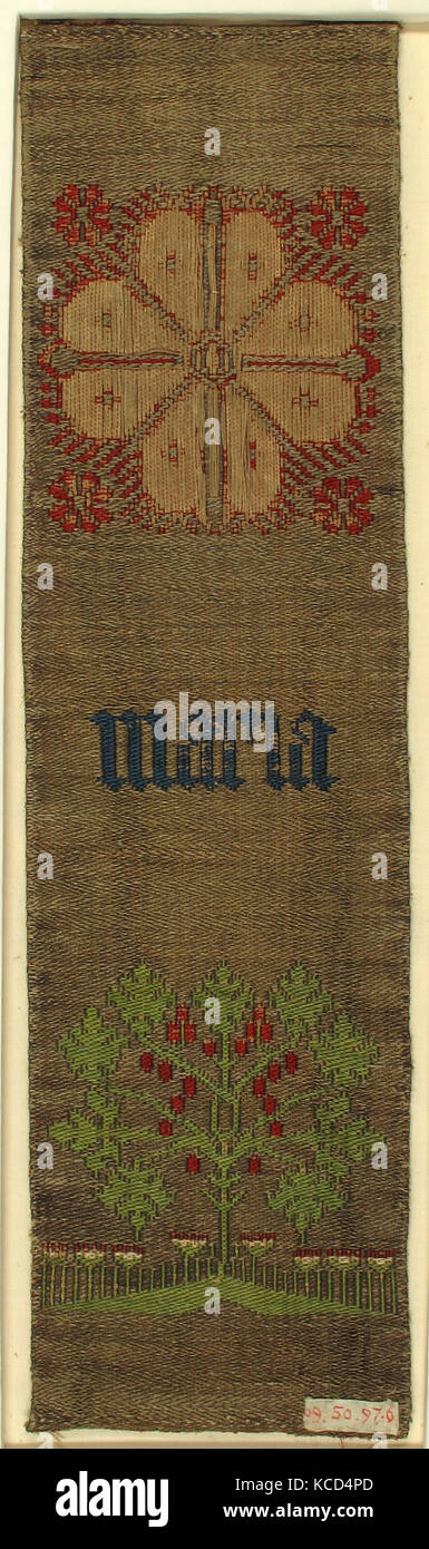 Textile, 15th century, Made in Cologne, Germany, German, Silk, linen ...