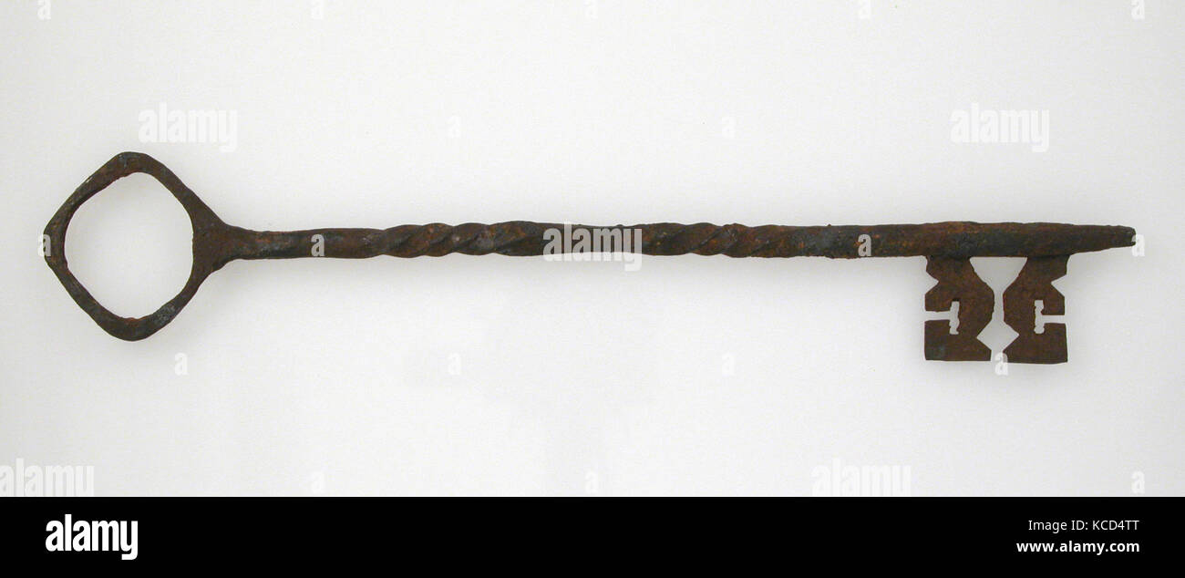 Key, first half 14th century, German, Iron, Overall: 13 x 2 1/4 x 1/2 ...