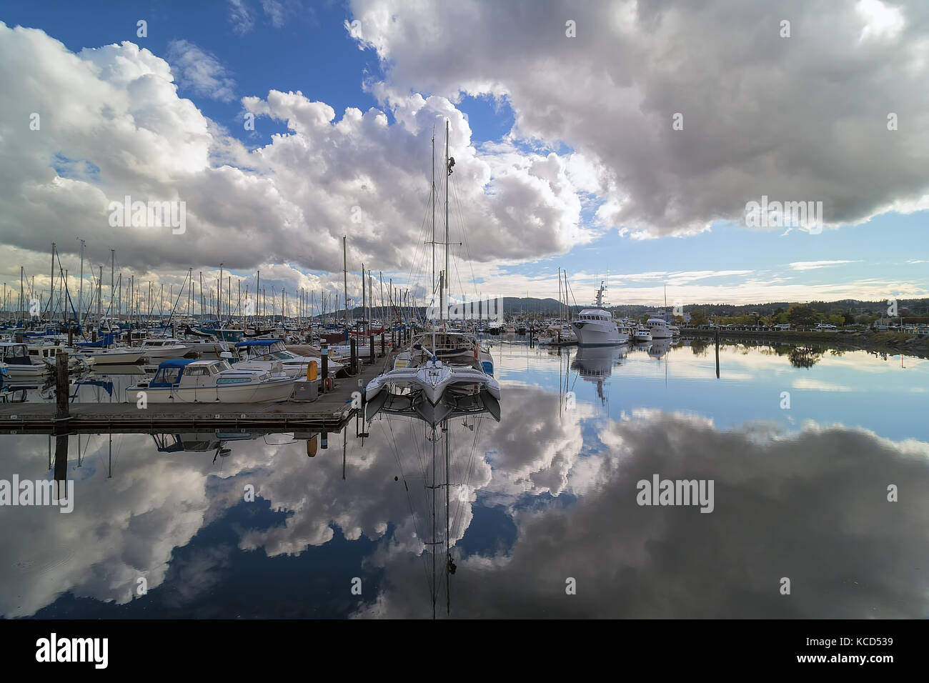 Boat Slips at Port of Anacortes Cap Sante Marina Pier on Fidalgo Island ...