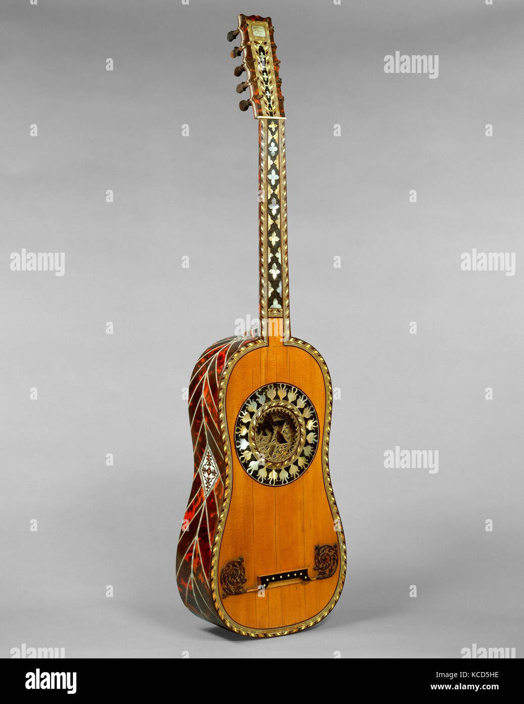 Guitar, 1697, France, French, Spruce, tortoiseshell, mother-of-pearl ...