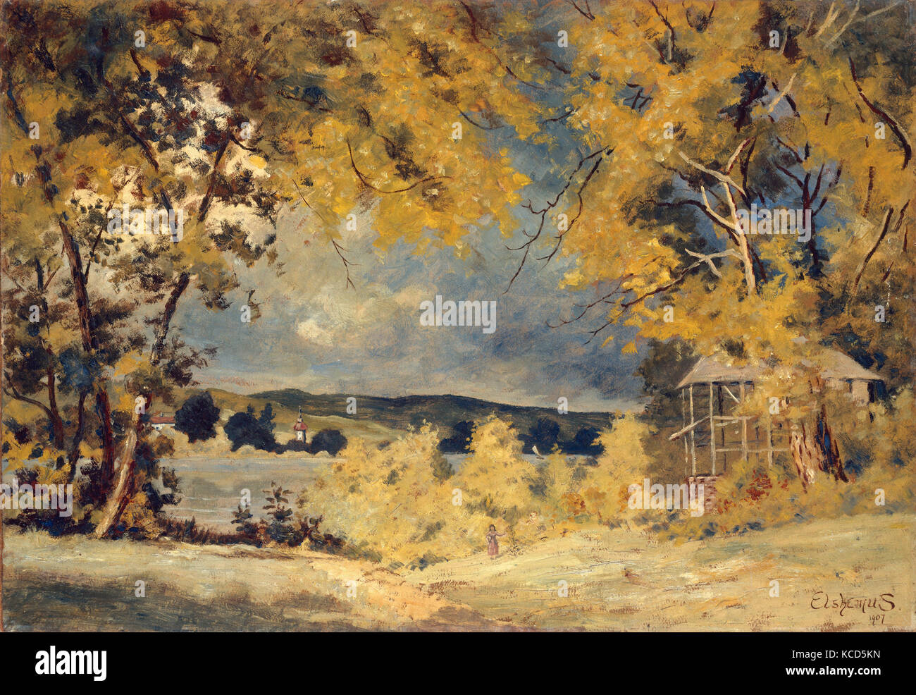 Landscape, Binghamton, New York, Louis Michel Eilshemius, 1907 Stock ...