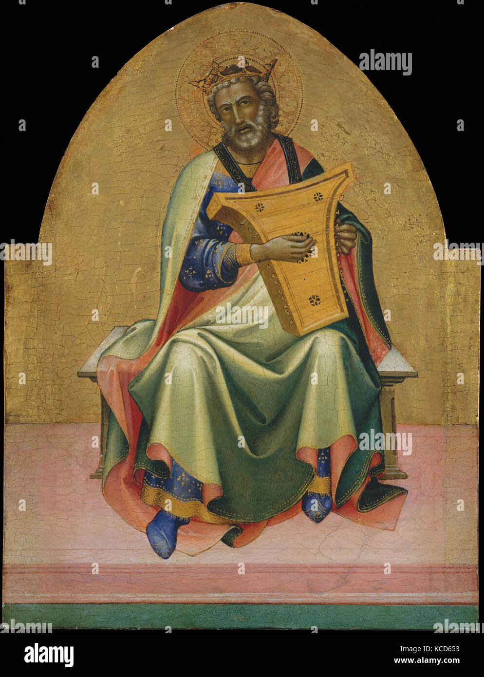 David, ca. 1408–10, Tempera on wood, gold ground, Arched top, 22 3/8 x ...