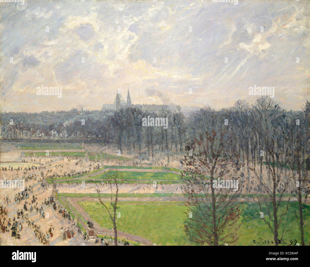 The Garden of the Tuileries on a Winter Afternoon, Camille Pissarro ...