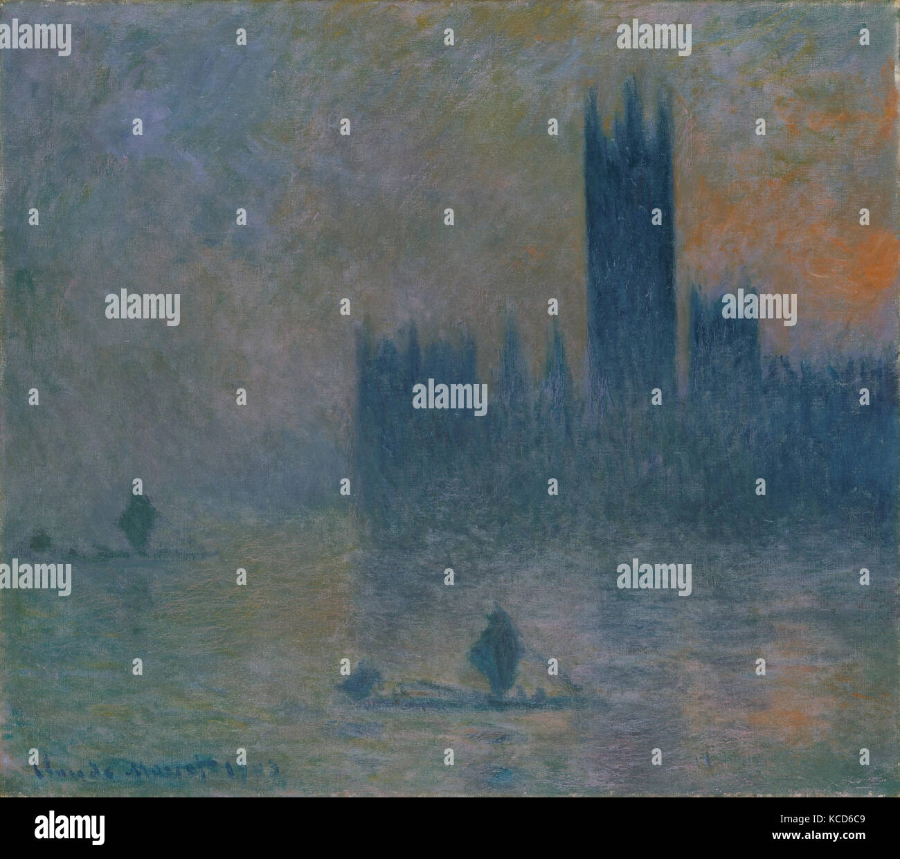 The Houses of Parliament (Effect of Fog), Claude Monet, 1903–4 Stock ...