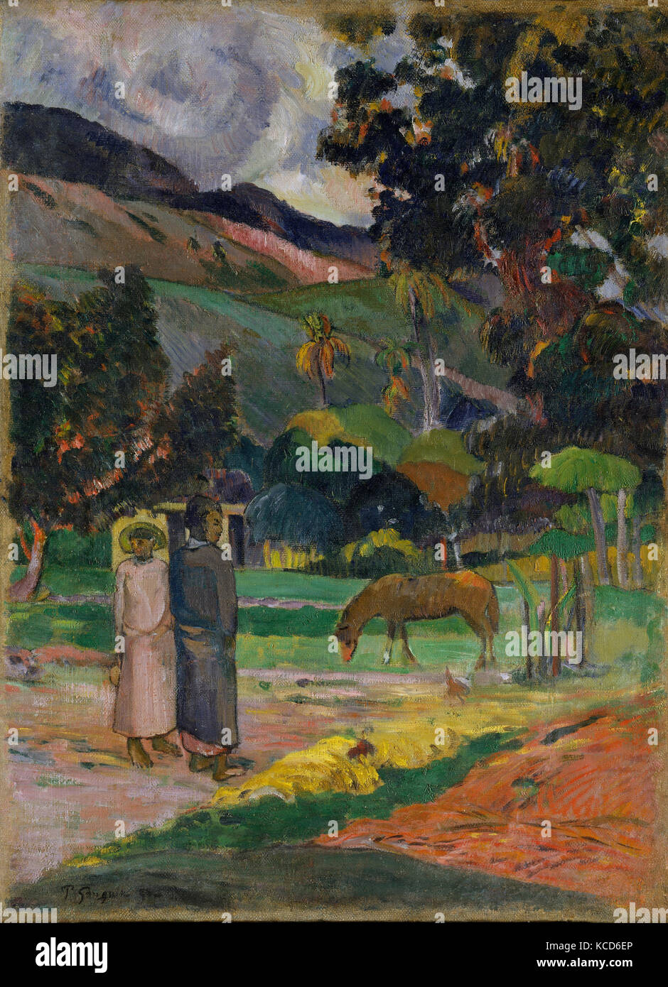 Tahitian Landscape, 1892, Oil on canvas, 25 3/8 x 18 5/8 in. (64.5 x 47 ...