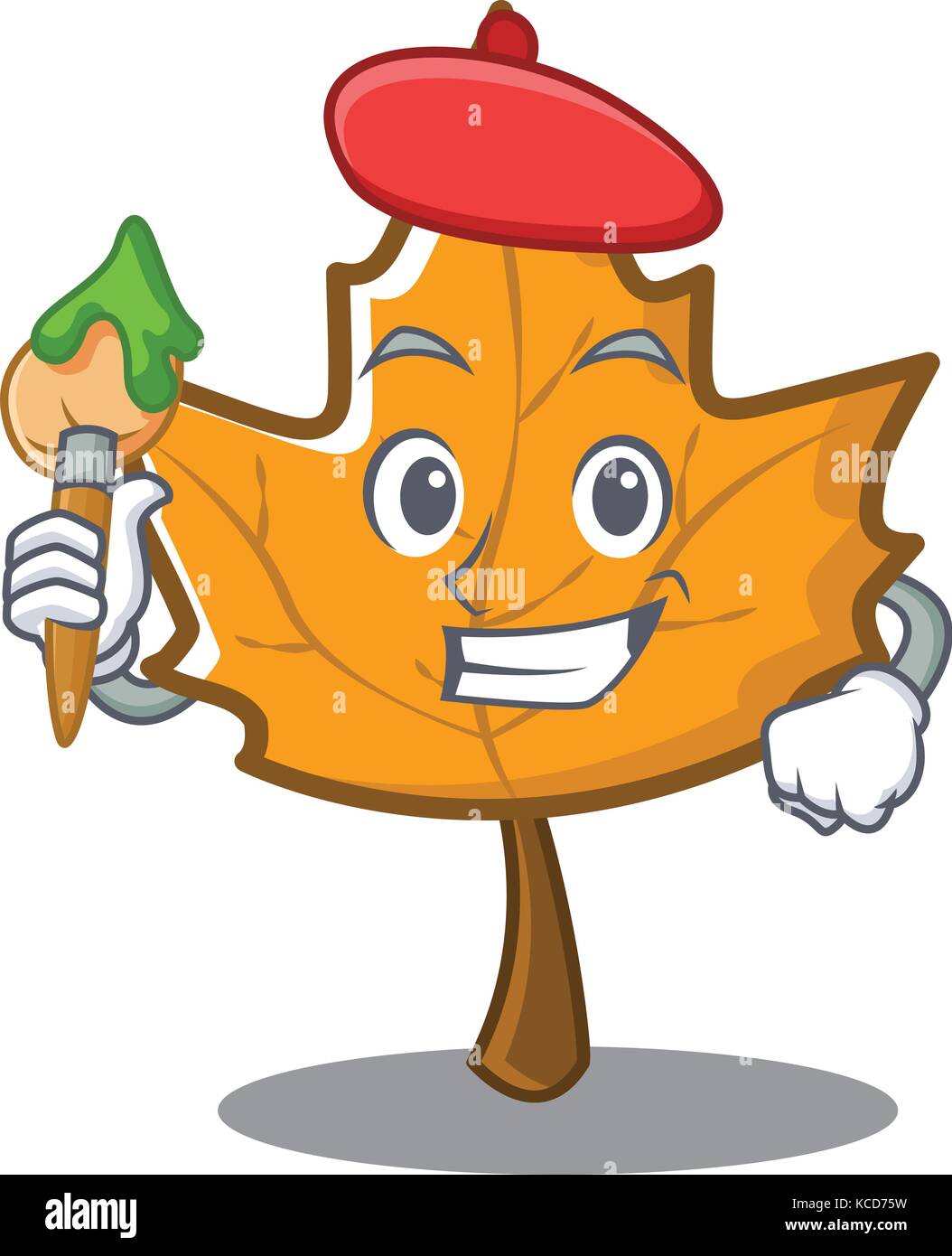 Artist maple character cartoon style Stock Vector Image & Art - Alamy