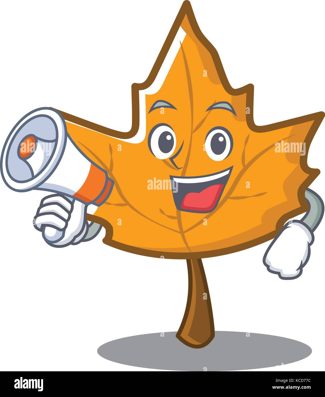 With megaphone maple character cartoon style Stock Vector Image & Art ...