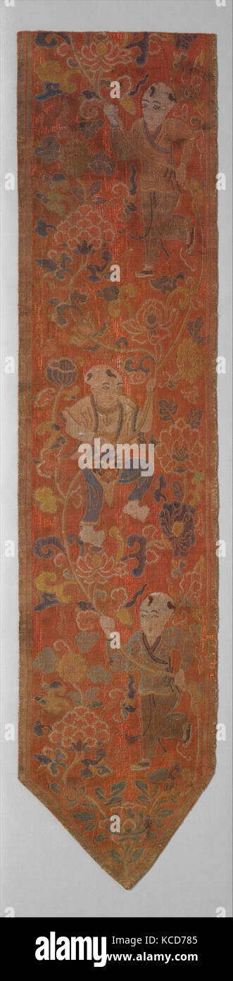 Vertical Pendant with Boys in a Lotus Scroll, 12th–14th century Stock ...