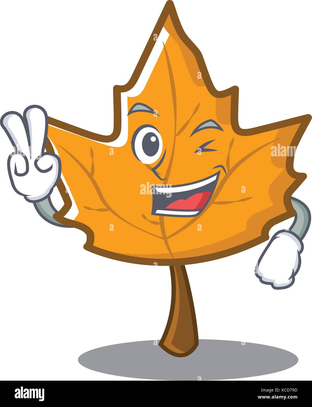 Two finger maple character cartoon style Stock Vector Image & Art - Alamy