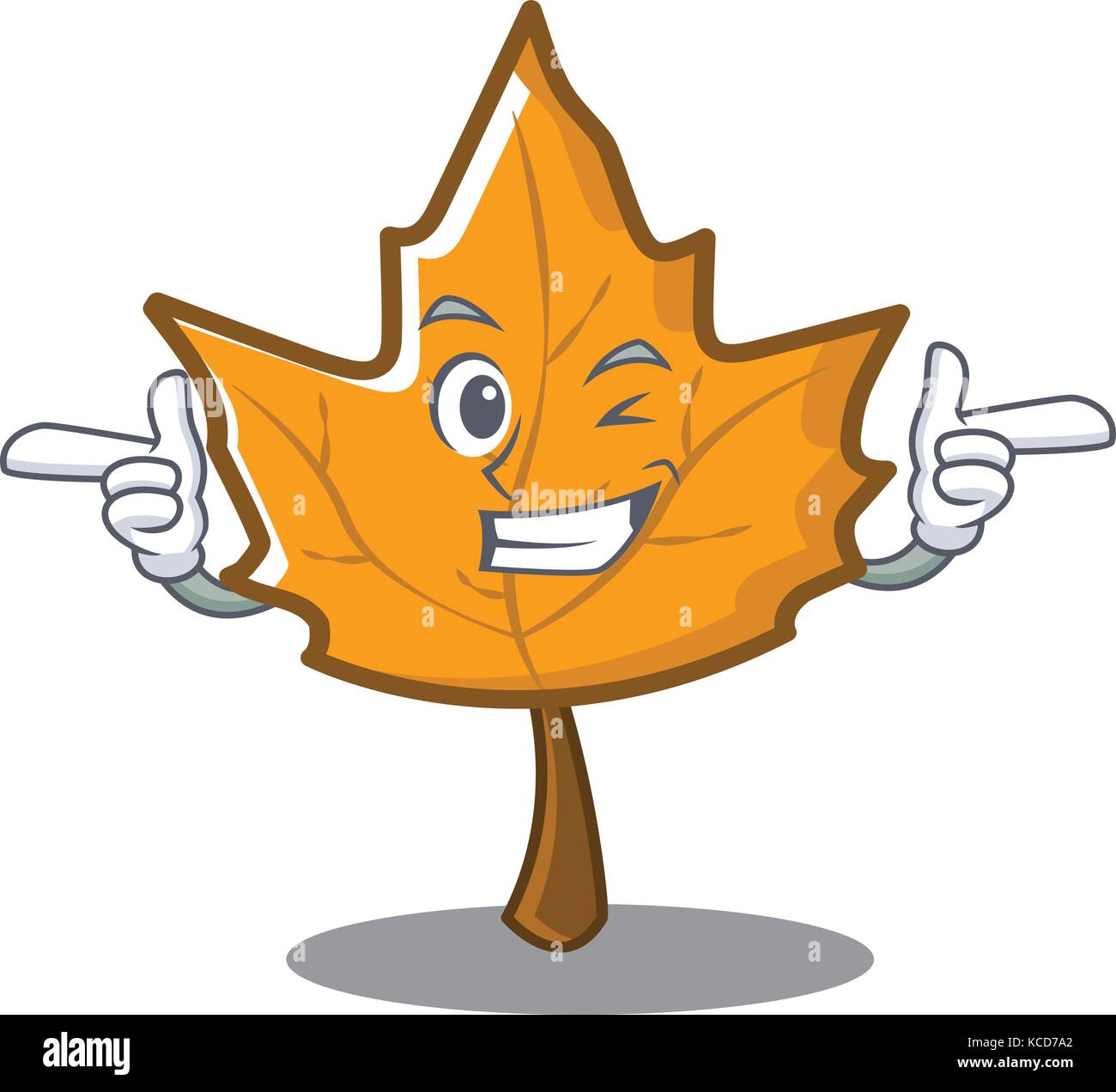 Wink maple character cartoon style Stock Vector Image & Art - Alamy
