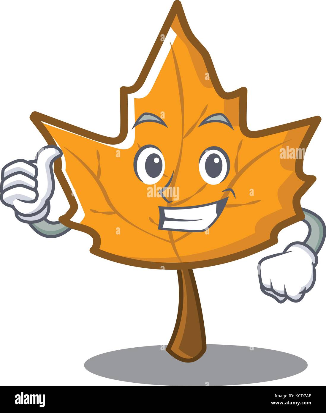 Thumbs up maple character cartoon style Stock Vector Image & Art - Alamy