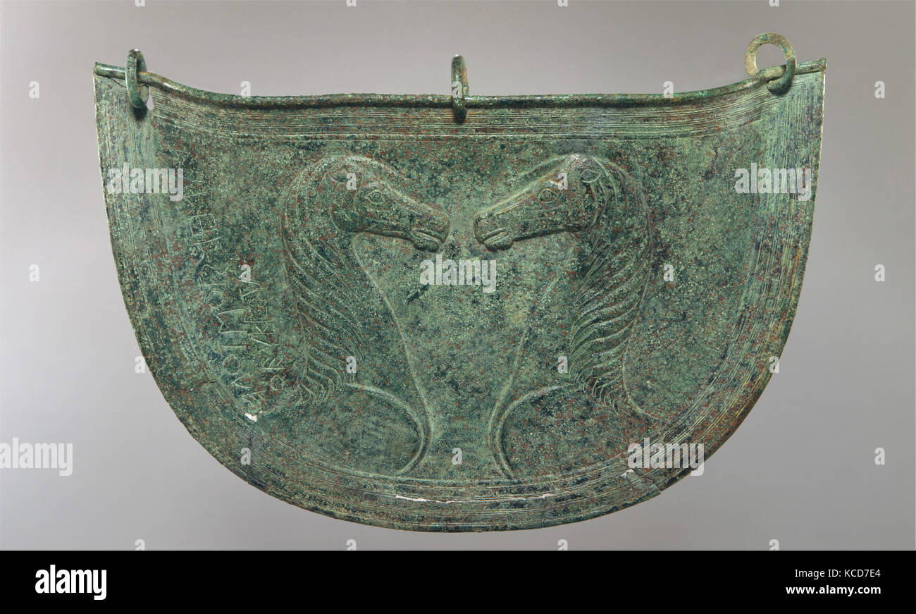 Bronze mitra (belly guard), Archaic, late 7th century B.C., Greek ...