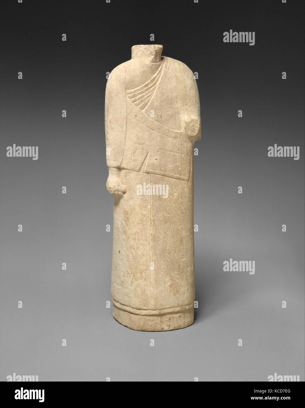 Incomplete figure in draped costume, 4th century B.C Stock Photo - Alamy