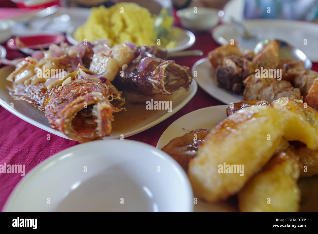 lunch set menu at Ivana restaurant , Batanes, Philippines Stock Photo ...