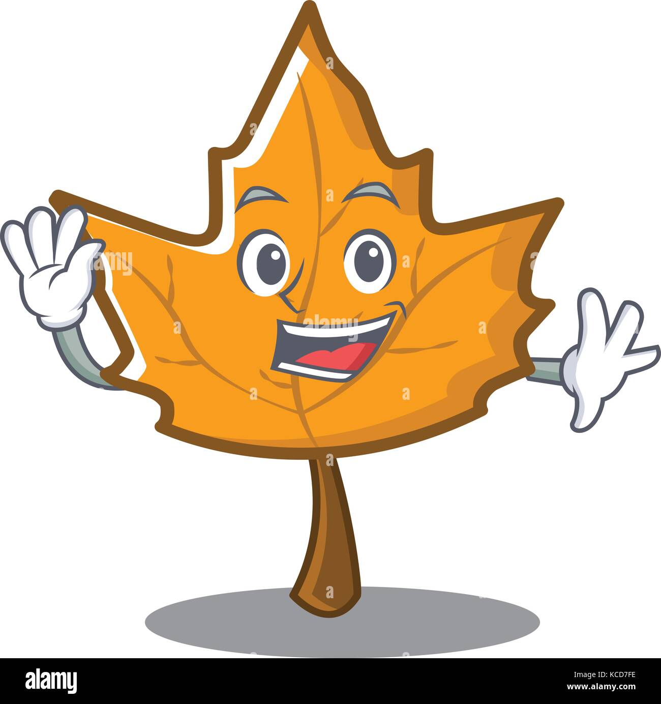 Waving maple character cartoon style Stock Vector Image & Art - Alamy