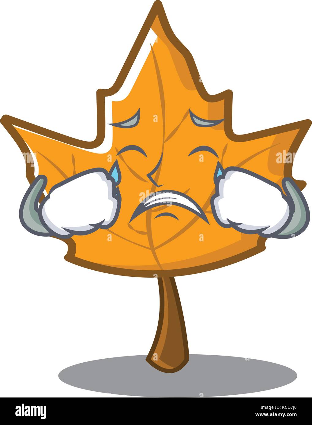 Crying maple character cartoon style Stock Vector Image & Art - Alamy
