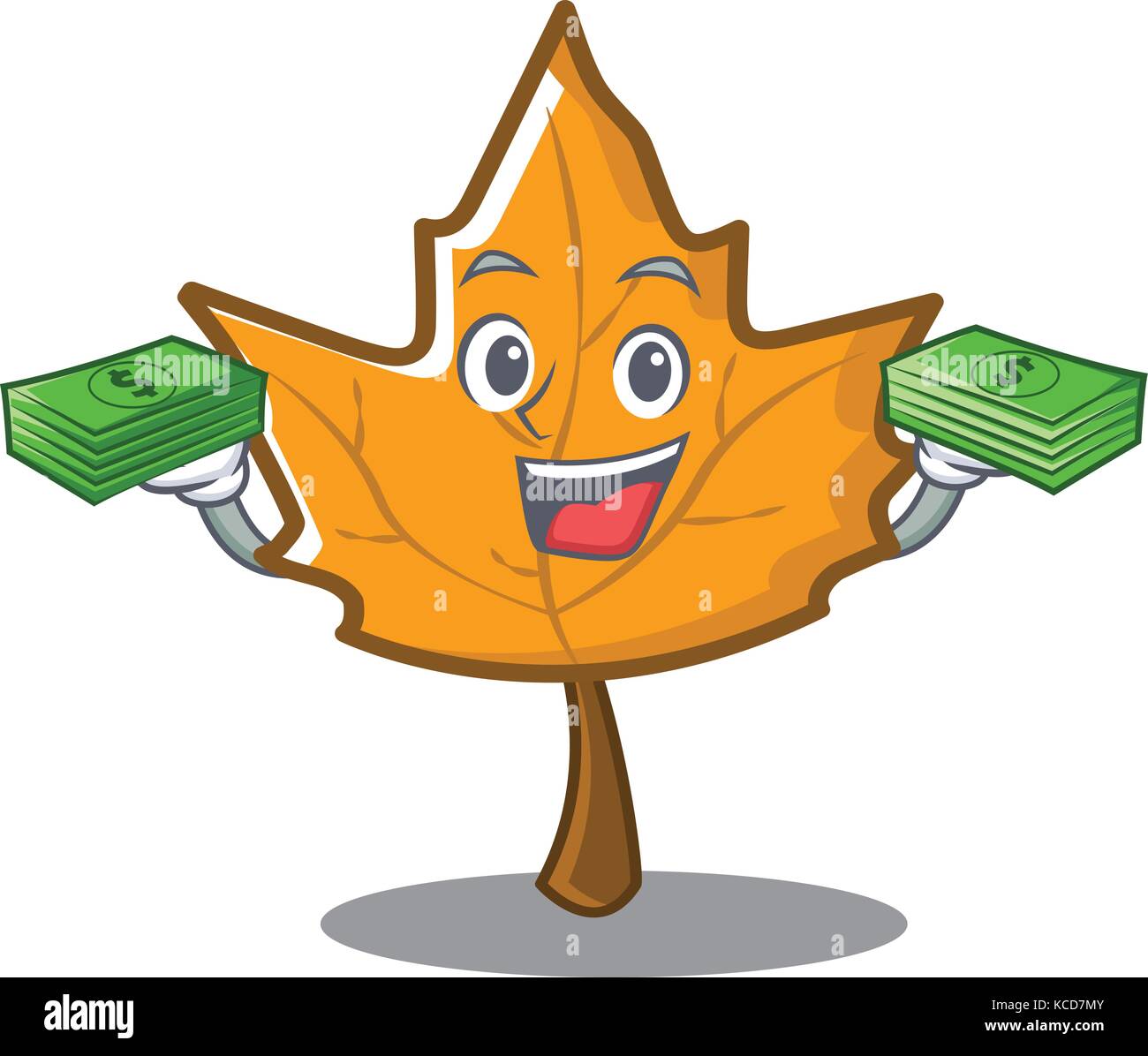 With money maple character cartoon style Stock Vector Image & Art - Alamy