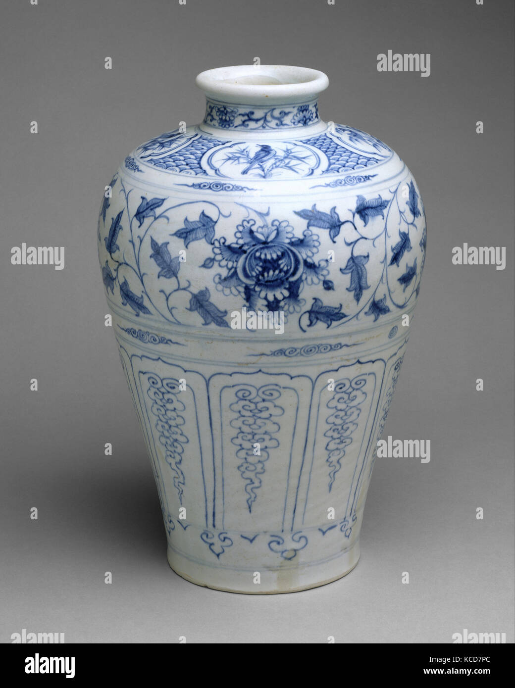 Bottle with Birds and Peony Scroll, 15th century, Vietnam, Stoneware ...