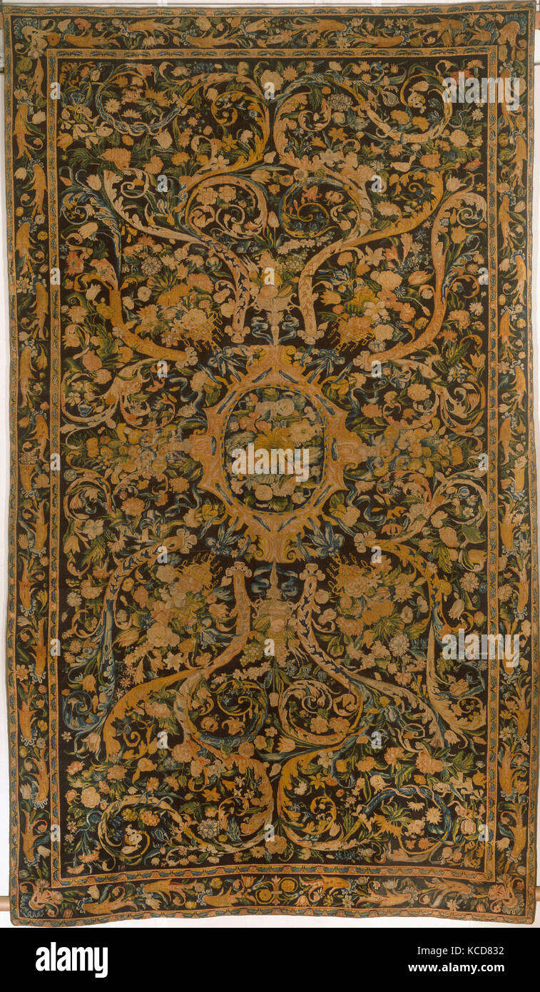 Carpet, ca. 1660–65, French, Paris, Wool (Ghiordes knot), Overall ...