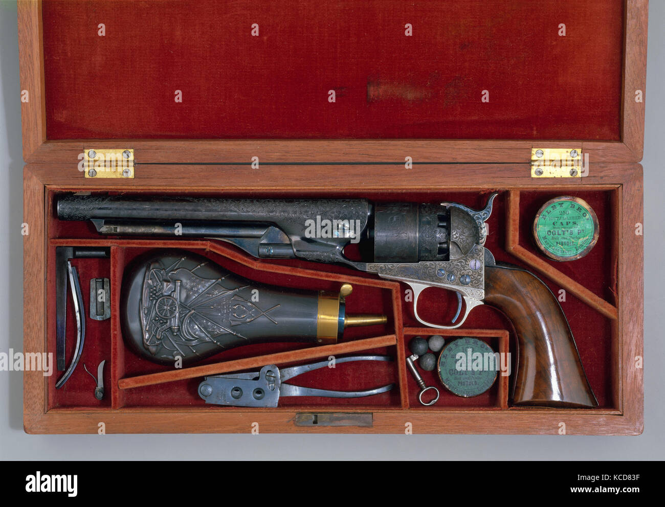 Cased Colt Model 1860 Army Percussion Revolver, Serial no. 7569, with ...