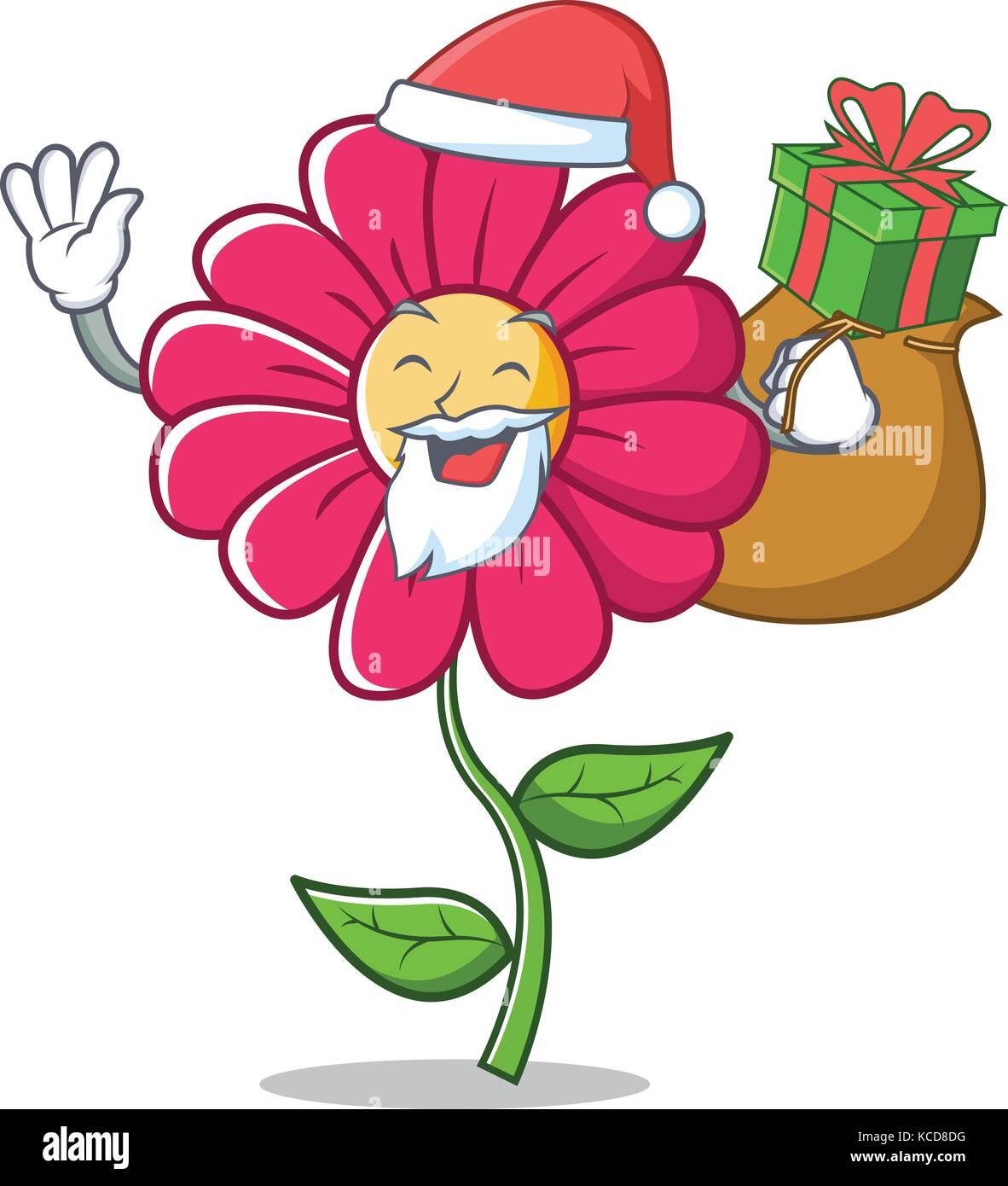 Santa pink flower character cartoon Stock Vector Image & Art - Alamy