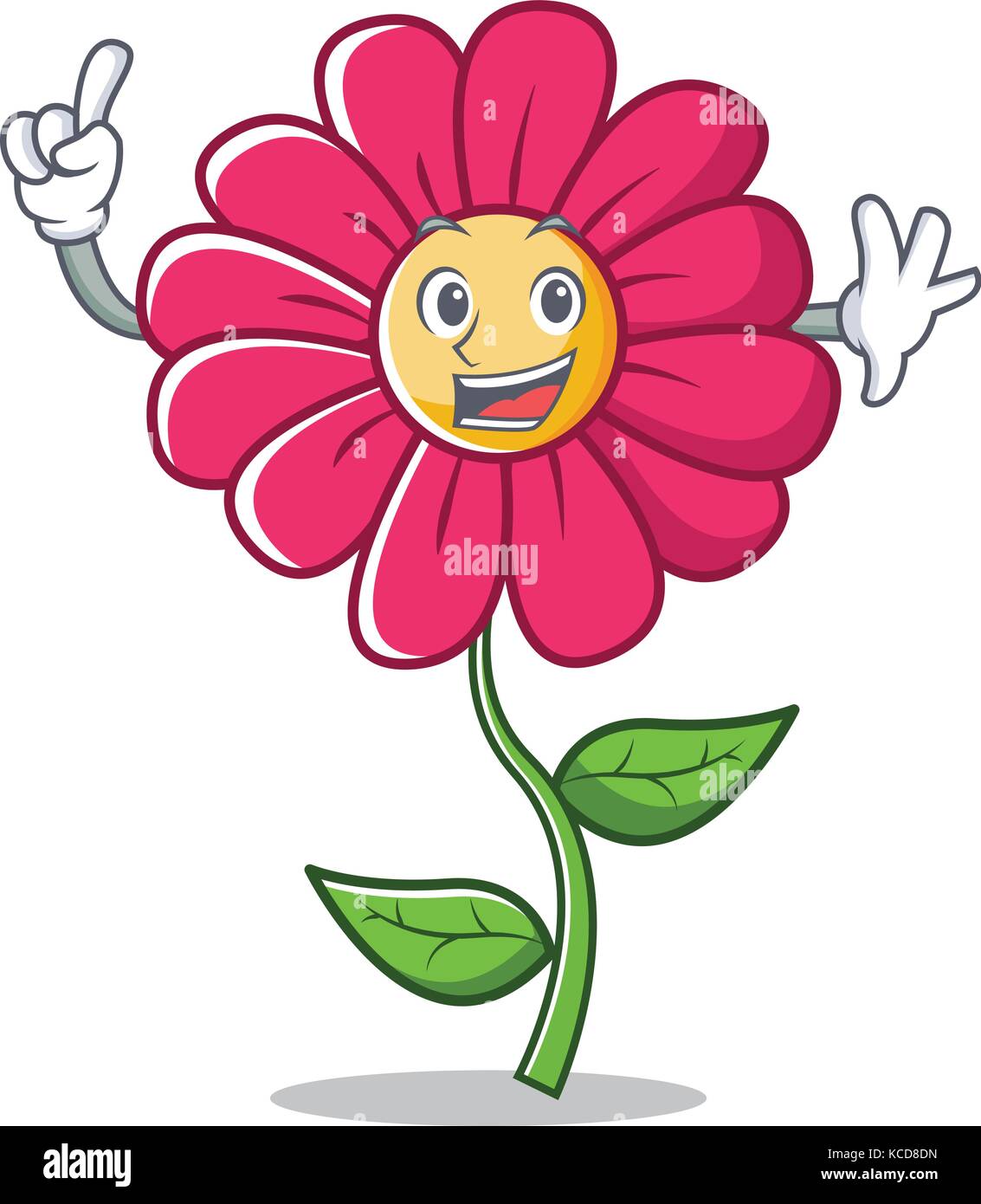 Finger pink flower character cartoon Stock Vector Image & Art - Alamy