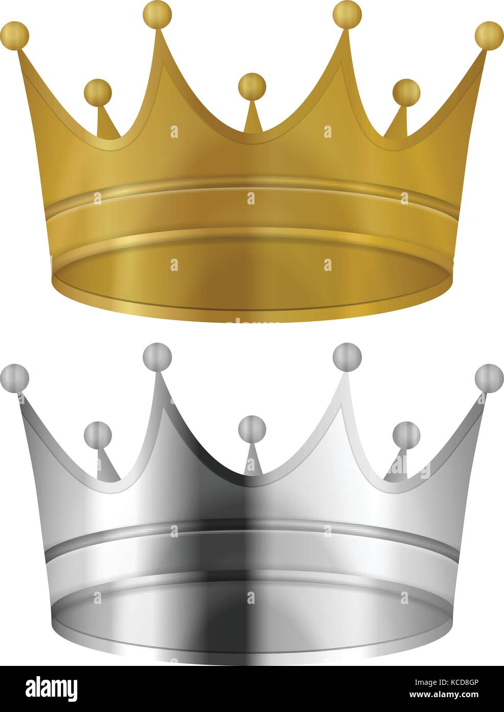 Crown set on a white background. Vector illustration Stock Vector Image ...