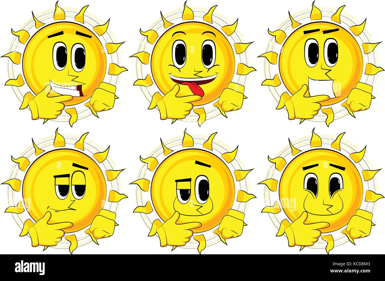 Happy Thinking Cartoon Face