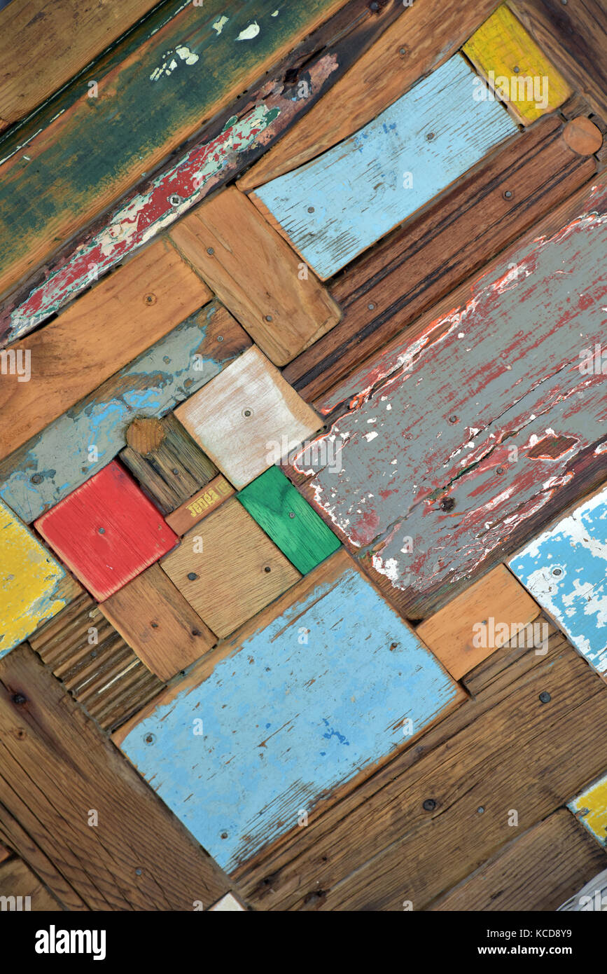 Multi coloured wooden panels hi-res stock photography and images - Alamy