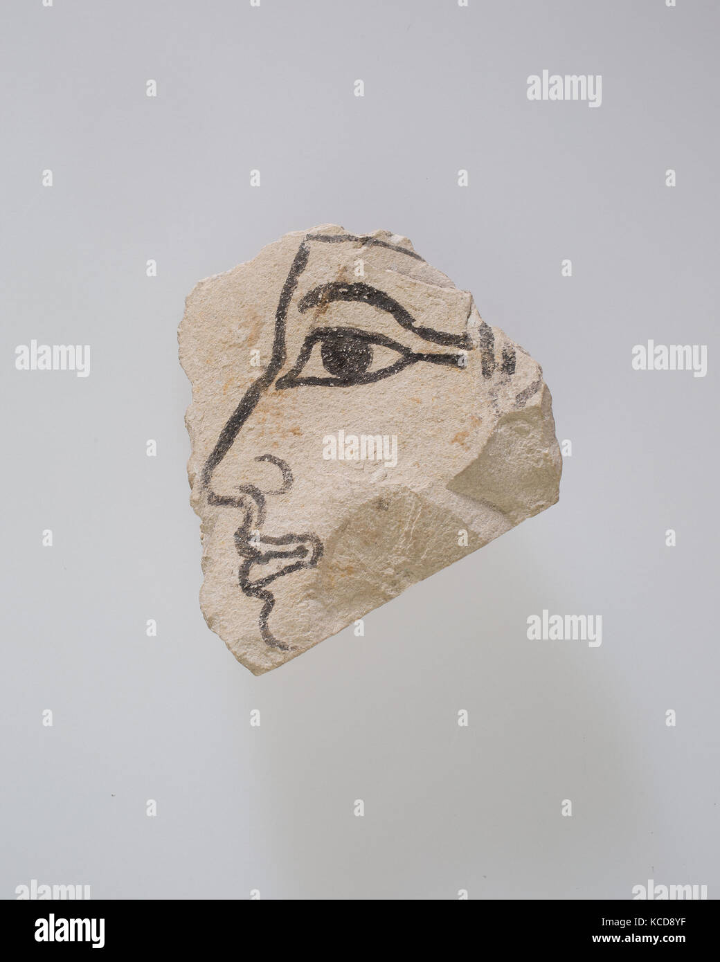 Ostracon with a Man's Profile, New Kingdom, Dynasty 18, ca. 1479–1458 B ...