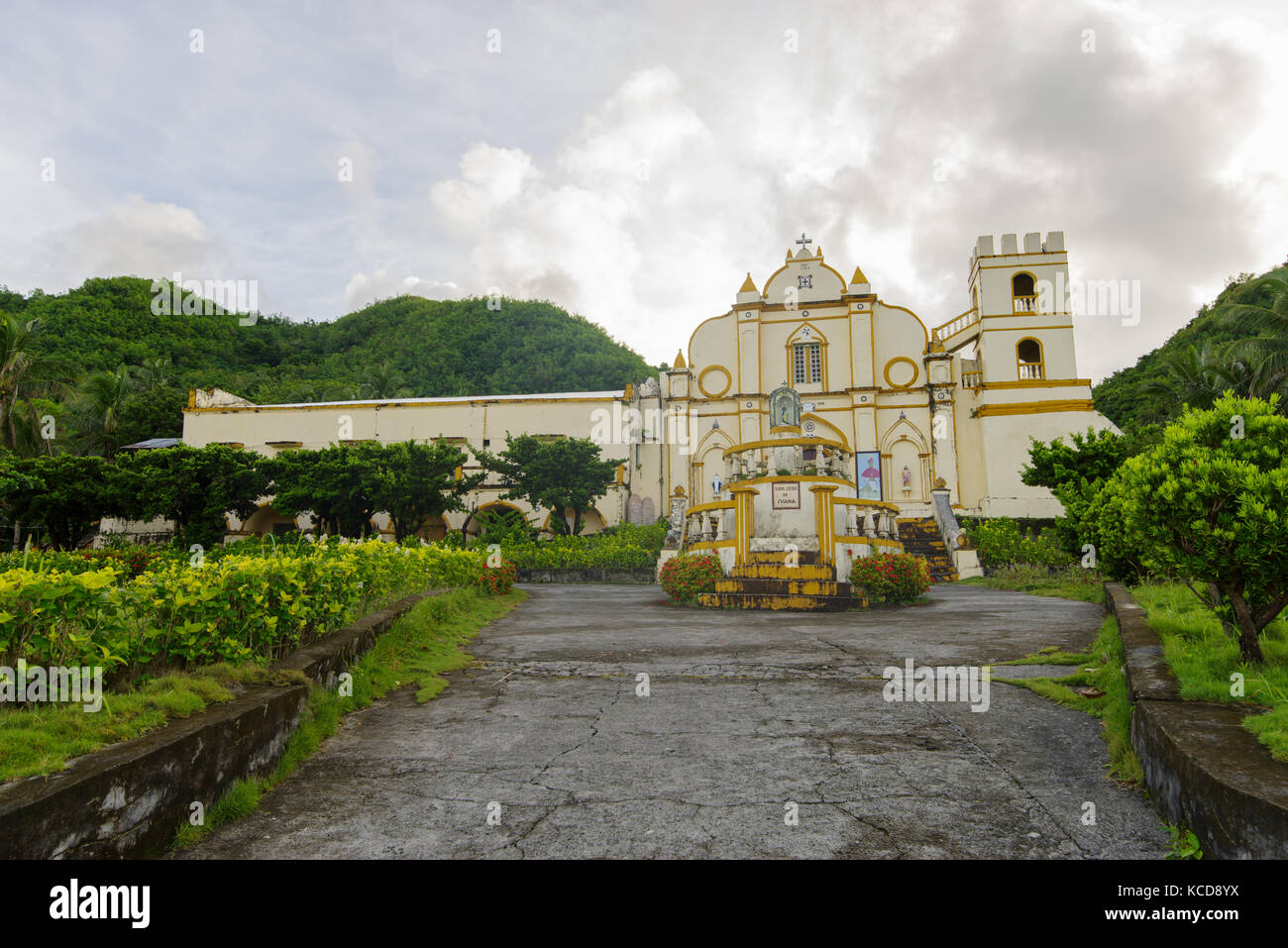 San Jose de Obrero Church view from road, Batanes, Philippines Stock ...