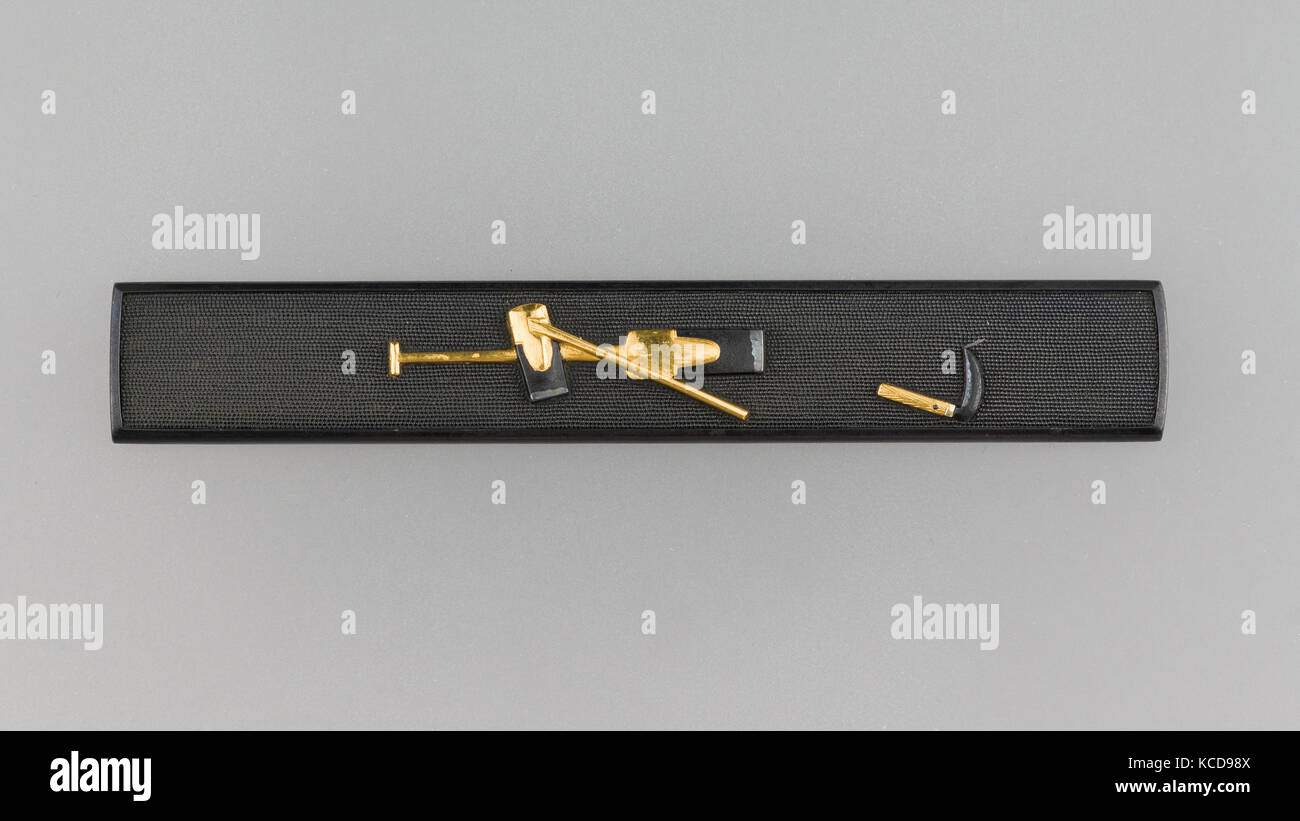 Knife Handle (Kozuka), mid-19th century, Japanese, Copper-gold alloy ...