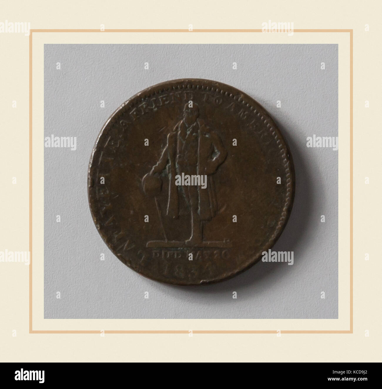 Token, 1834, Probably copper, Diam. 1 1/8 in. (2.9 cm), Metal Stock ...