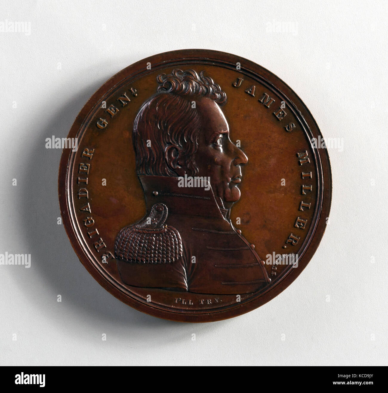 Medal of Brigadier General James Miller, Moritz Fürst, 1800–1830 Stock ...