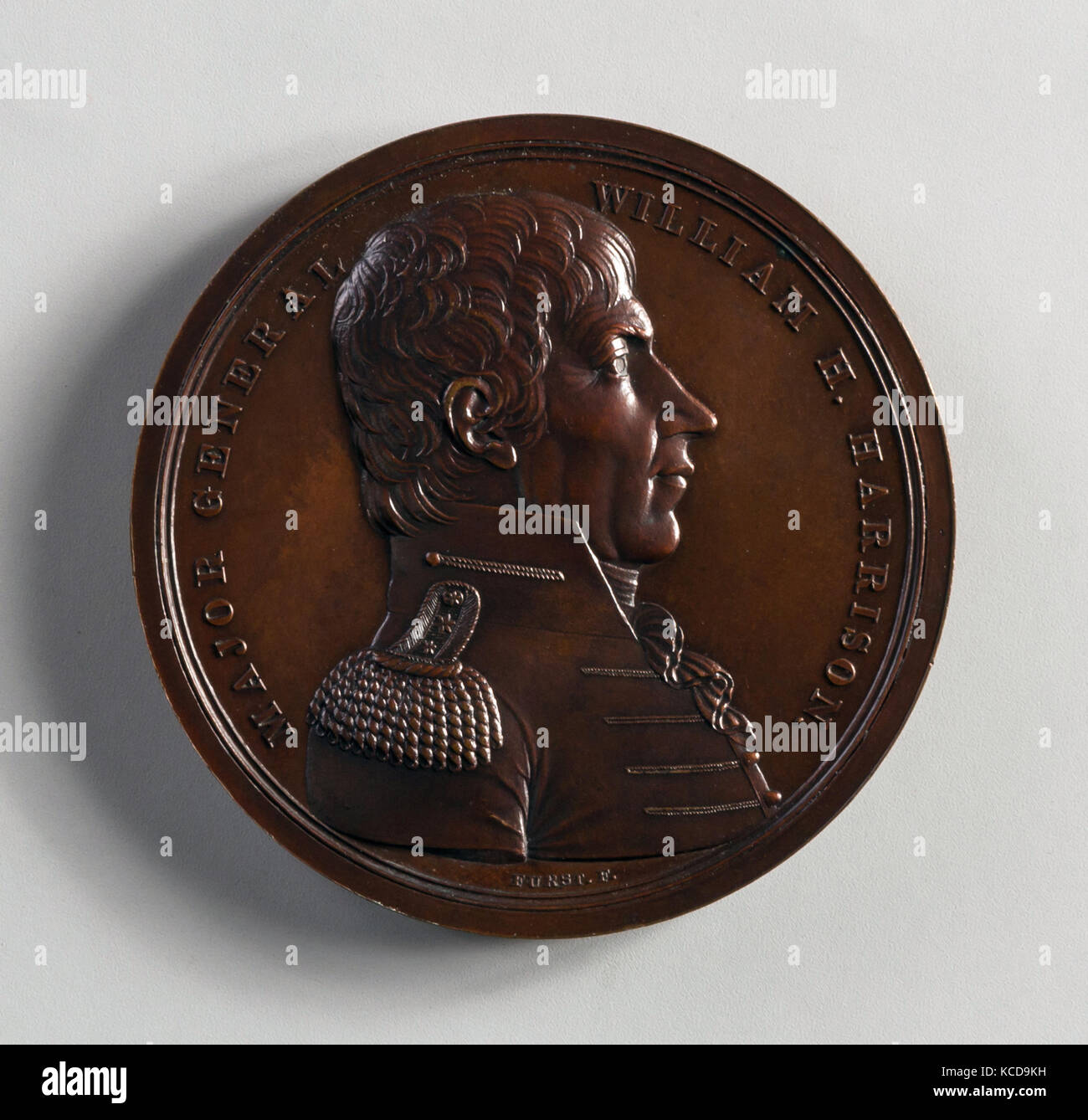Medal of Major General William H. Harrison, Moritz Fürst, 1818 Stock ...