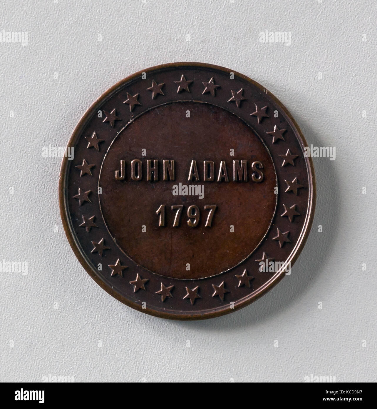 Token of John Adams, ca. 1876, Bronze, Diam. 1 3/8 in. (3.5 cm), Metal ...