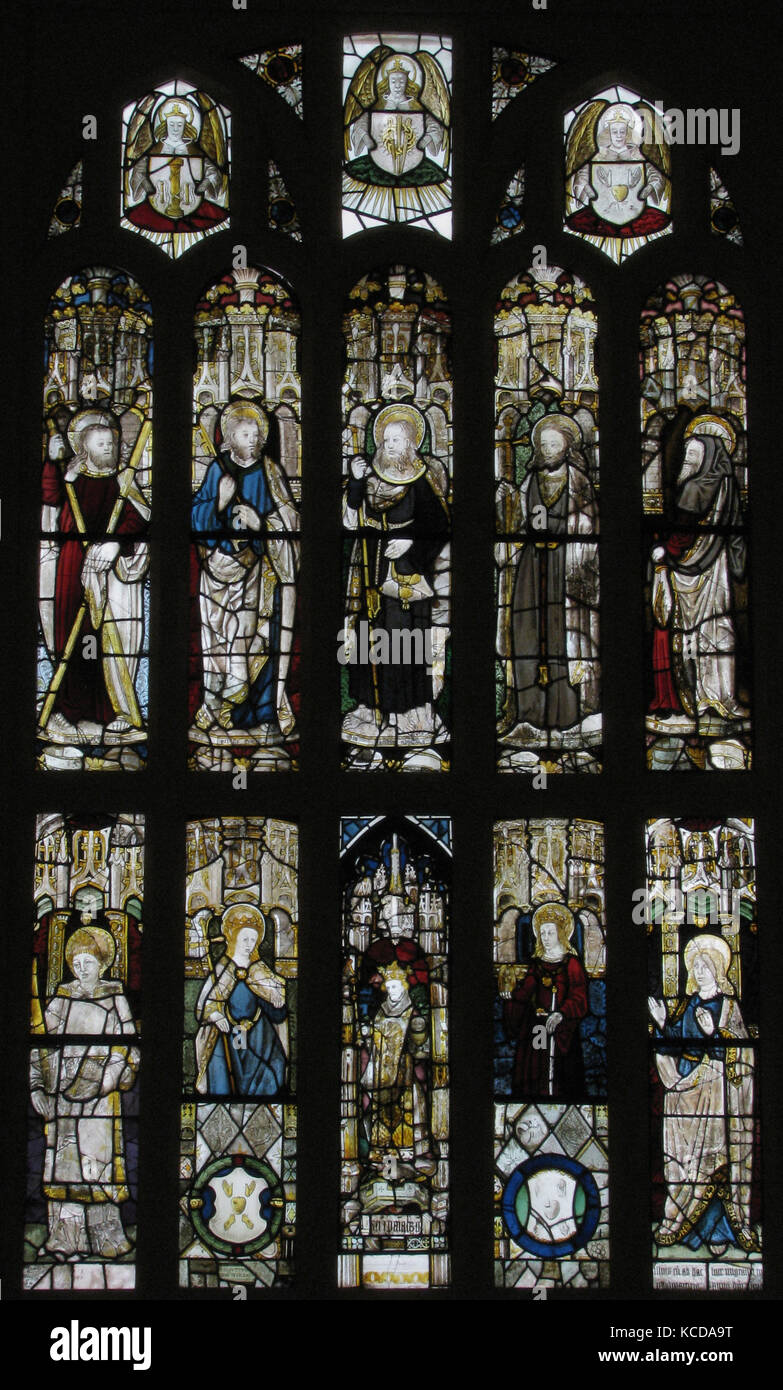 Composite Window of English Stained Glass, 15th century Stock Photo - Alamy
