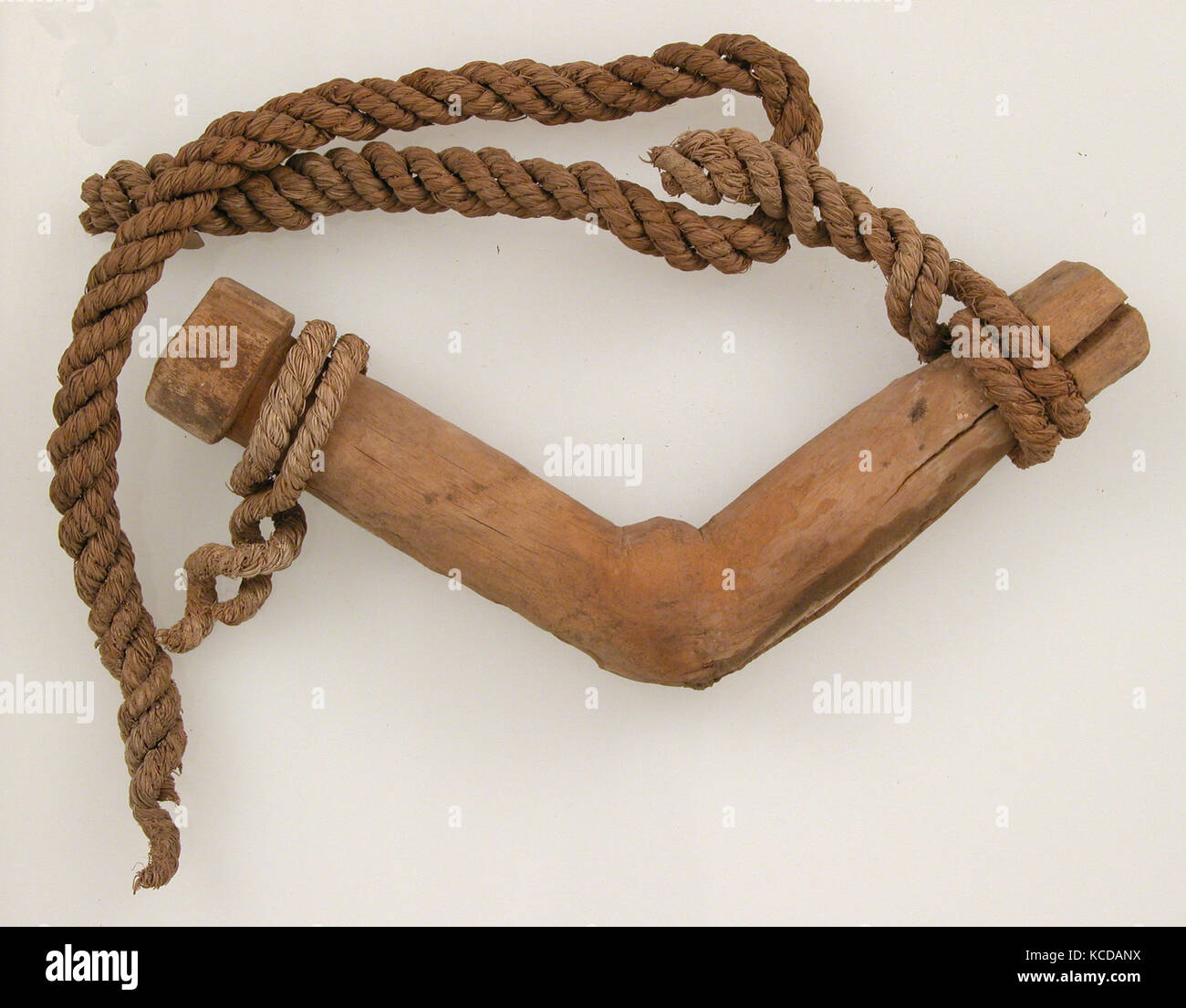 Pulley, 580–640, Made in Thebes, Byzantine Egypt, Coptic, Wood and hemp ...